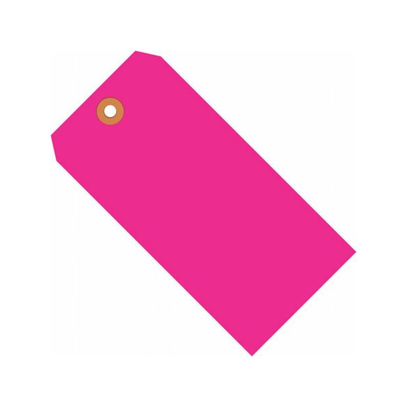 Box Packaging Fluorescent Shipping Tag #1, 13 Pt., Plain, Fluorescent ...
