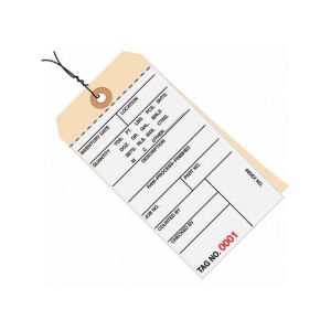 Box Packaging 2-Part Carbonless Inventory Tags, 3-1/8" x 6-1/4", Pre ...