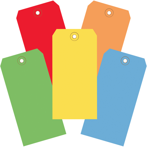 Box Packaging Colored Shipping Tag, 2-3/8" x 4-3/4", Assorted, Plain ...