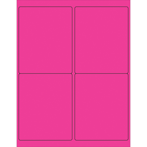 Box Packaging Tape Logic® Fluorescent Rectangle Laser Label ...