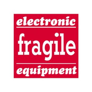 Box Packaging "Fragile - Electronic Equipment" Labels, 4" x 4" - SCL526