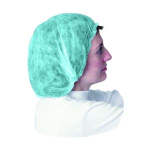 Cellucap Polypropylene Bouffant Cap, Flat Pack, 24", White - BIX4HS