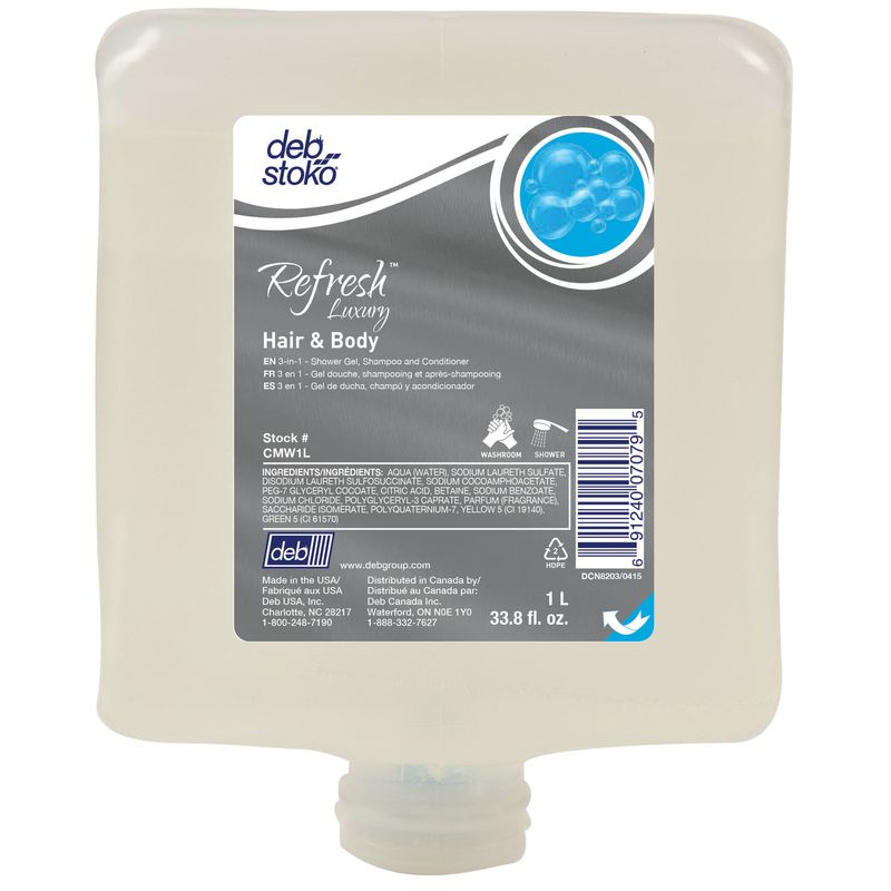 Deb - SC Johnson Refresh Luxury 3-in-1 Hair & Body Wash, 1L Refill ...