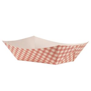 Empress Red Plaid Food Trays