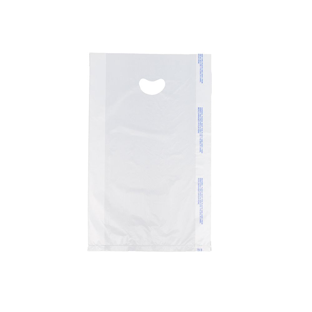 LK Packaging High Density Poly Merch Bag w/Handle, 12"x3"x18", 0.70 mil ...