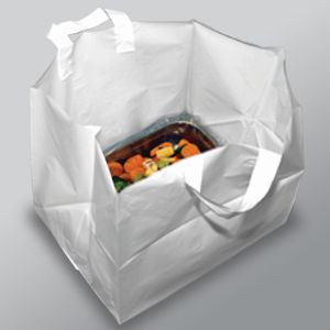 LK Packaging Take Out Bag, Loop Handle, 22 X 14 X 15.25 + 14BG, 3.00 ...