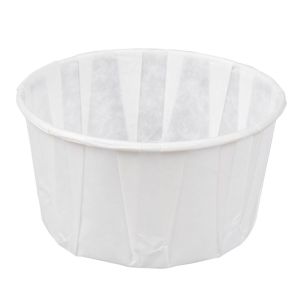Genpak Paper Pleated Portion Cups, 4 oz, White - F400
