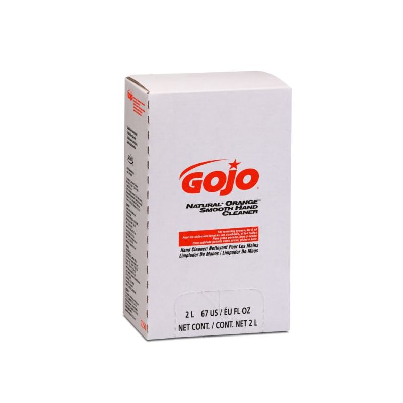 GOJO Natural Orange Smooth Hand Cleaner, 2000mL Bag in Box, Natural ...