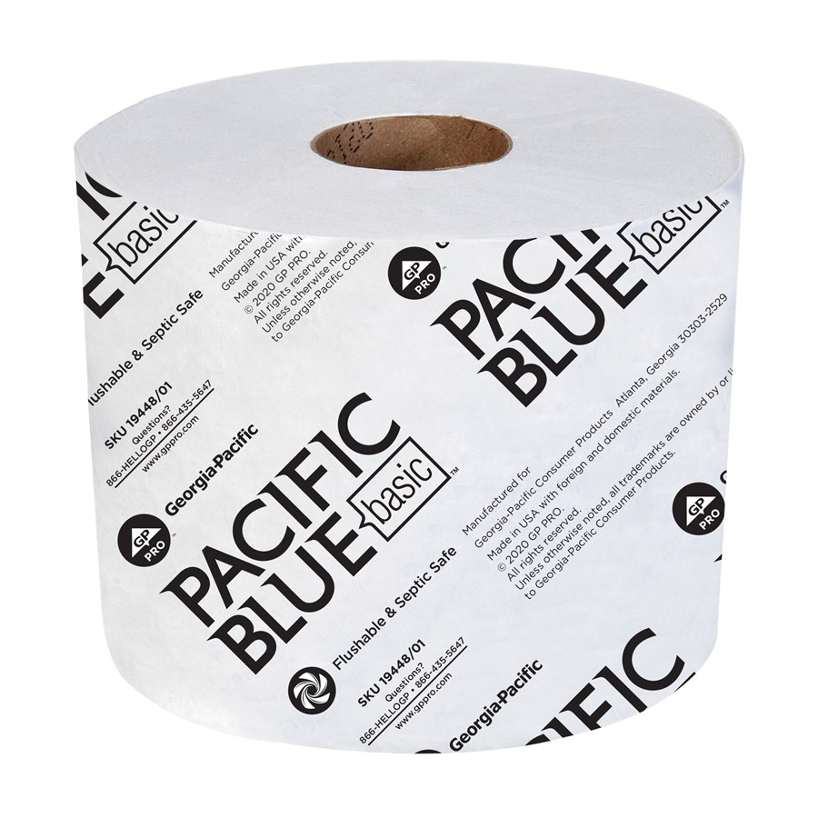 Georgia Pacific Pacific Blue Basic Standard Roll Toilet Paper, 2-Ply ...