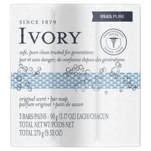 Procter & Gamble Ivory Bar Soap, Wrapped, 3.1 oz, 3 per pack - 12364