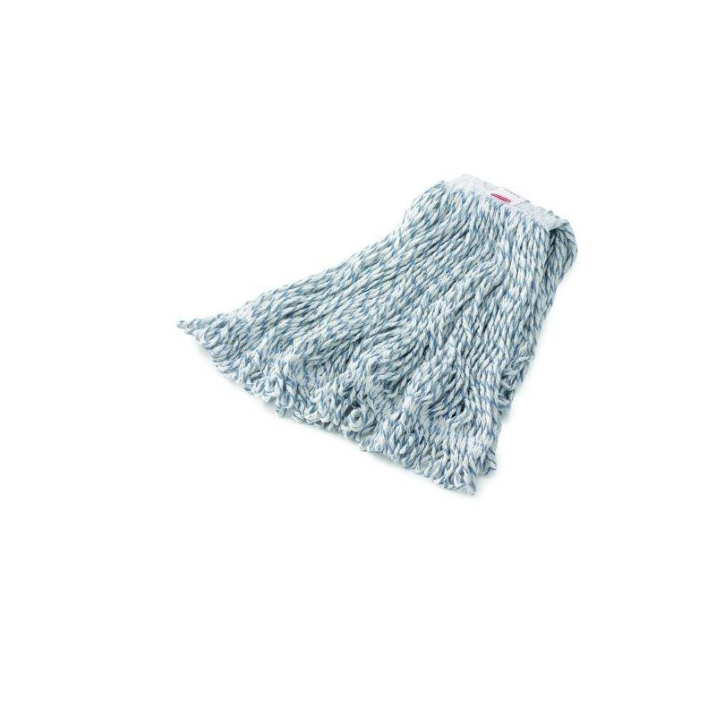 Rubbermaid Web Foot Floor Finish Mop, Blue/White, Large - FGA41306WH00