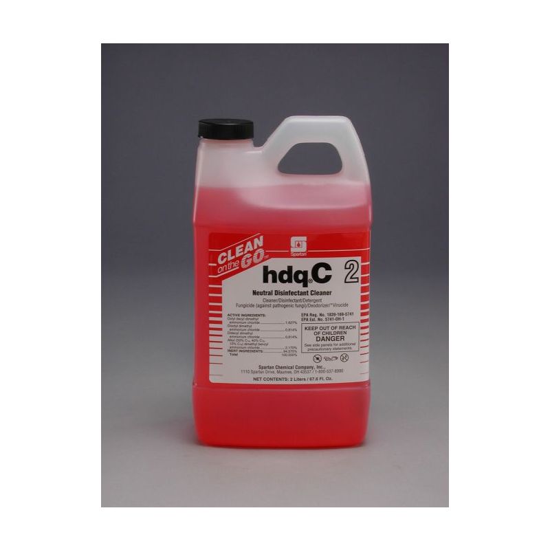 Spartan Clean on the Go HDQ C2 Neutral Disinfectant, 2 Liter, Citrus ...