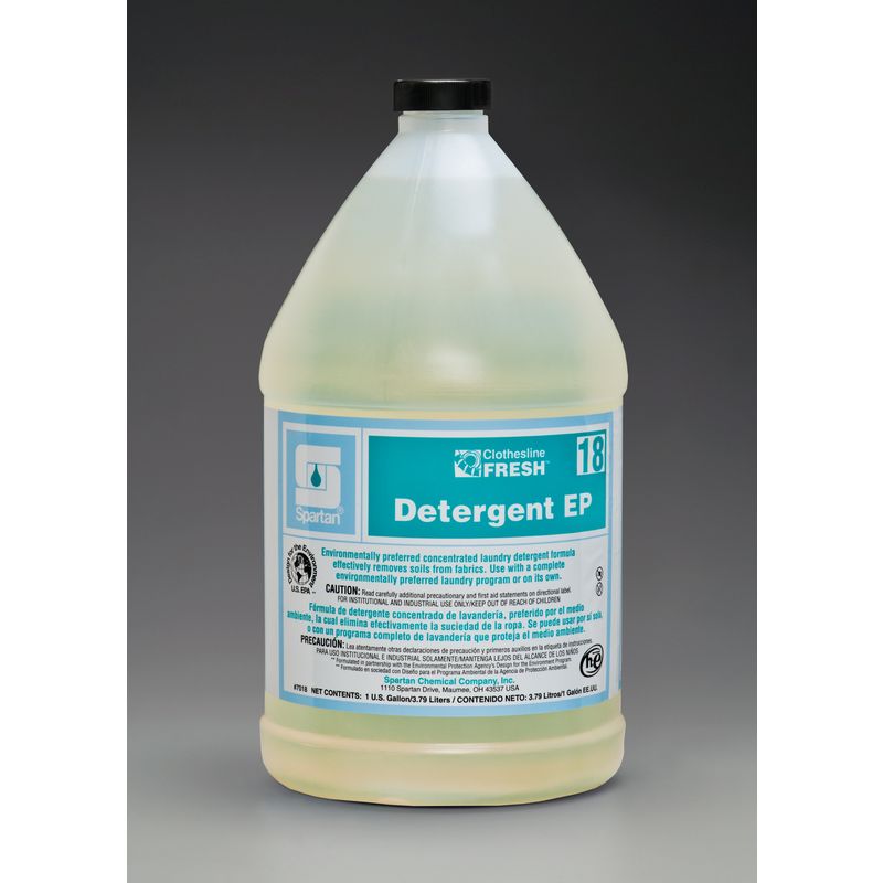 Spartan Clothesline Fresh EP 18 Laundry Detergent, 4- 1 gal/cs - 7018-04