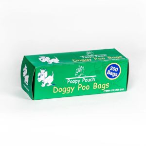 Poopy Pouch Doggy Poo Bags, 13"x8", Green - PP-RB-200