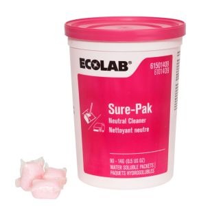 Ecolab Sure-Pak Neutral Floor Cleaner, 0.5 oz Packet, Citrus - 6101409
