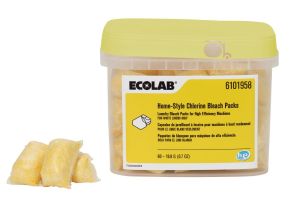 Ecolab Home-Style Chlorine Bleach Packs, 0.7 oz Packet - 6101958