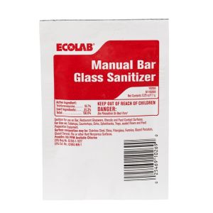Ecolab Manual Bar Glass Sanitizer, 0.25 oz Packet - 6110269