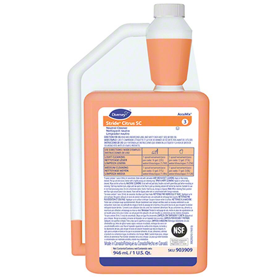 Diversey Stride Citrus Neutral Cleaner, 32oz Accumix - DVS903909
