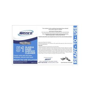 Nassco Pro Series Label for 51 Glass & Hard Surface Cleaner - N-02356
