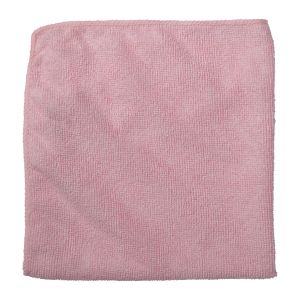O'Dell Microfiber Cleaning Cloths, 16"x16", Pink/Red - MFK-R-BULK