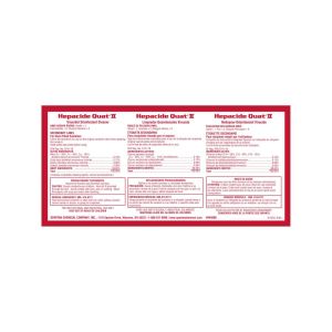Spartan Label for Hepacide Quat II Disinfectant, 4" x 8" - 9440-00