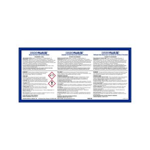 Spartan Label for NABC Plus IV Bathroom Cleaner, 4" x 8" - 9621-00